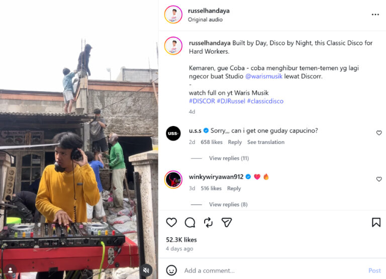 DJ Main Disco di Proyek Bangunan, Netizen Terhibur